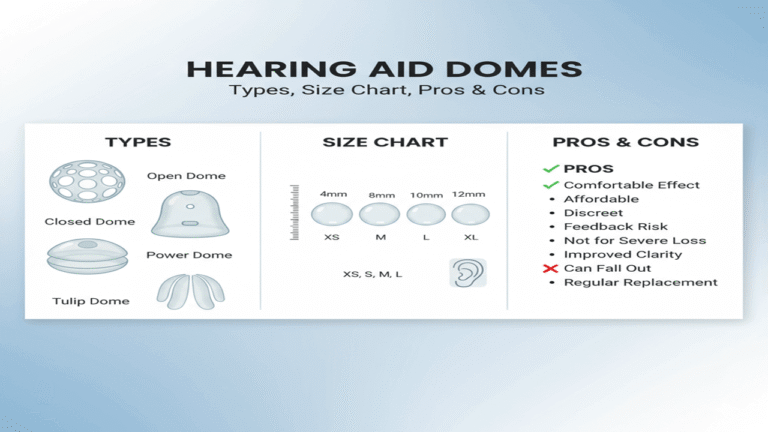 Hearing Aid Domes Types, Size Chart, Pros and Cons